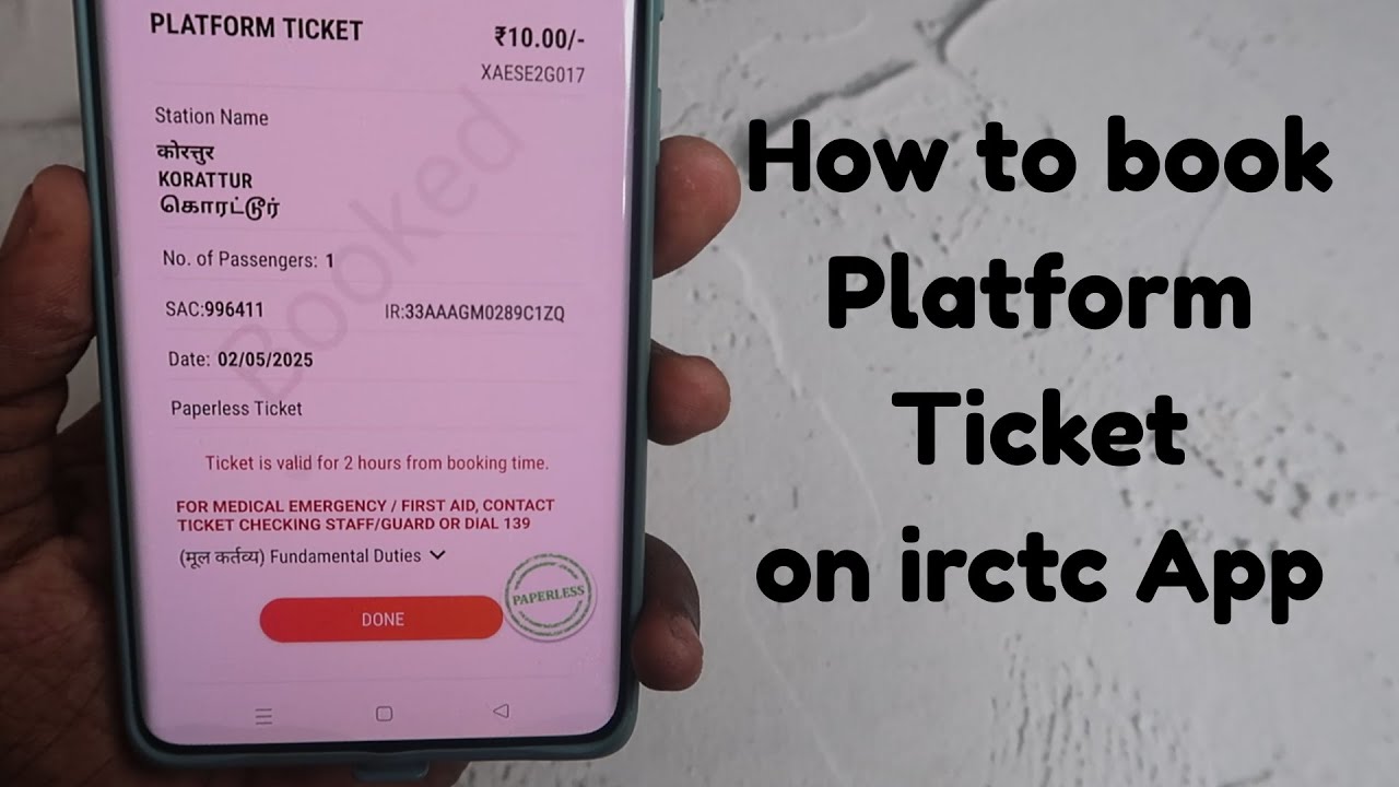 How to book platform ticket online | Railway Station Platform Ticket ...
