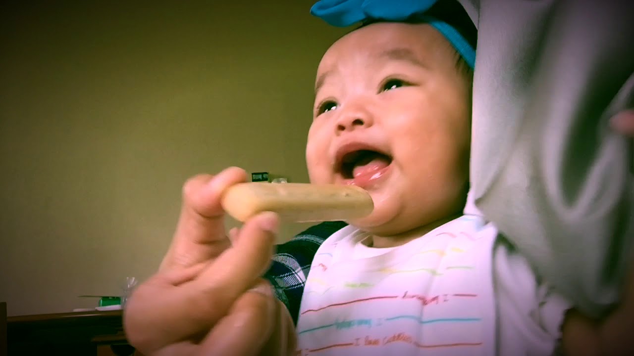 Maya And Her Rafferty’s Garden Teething Rusk - YouTube