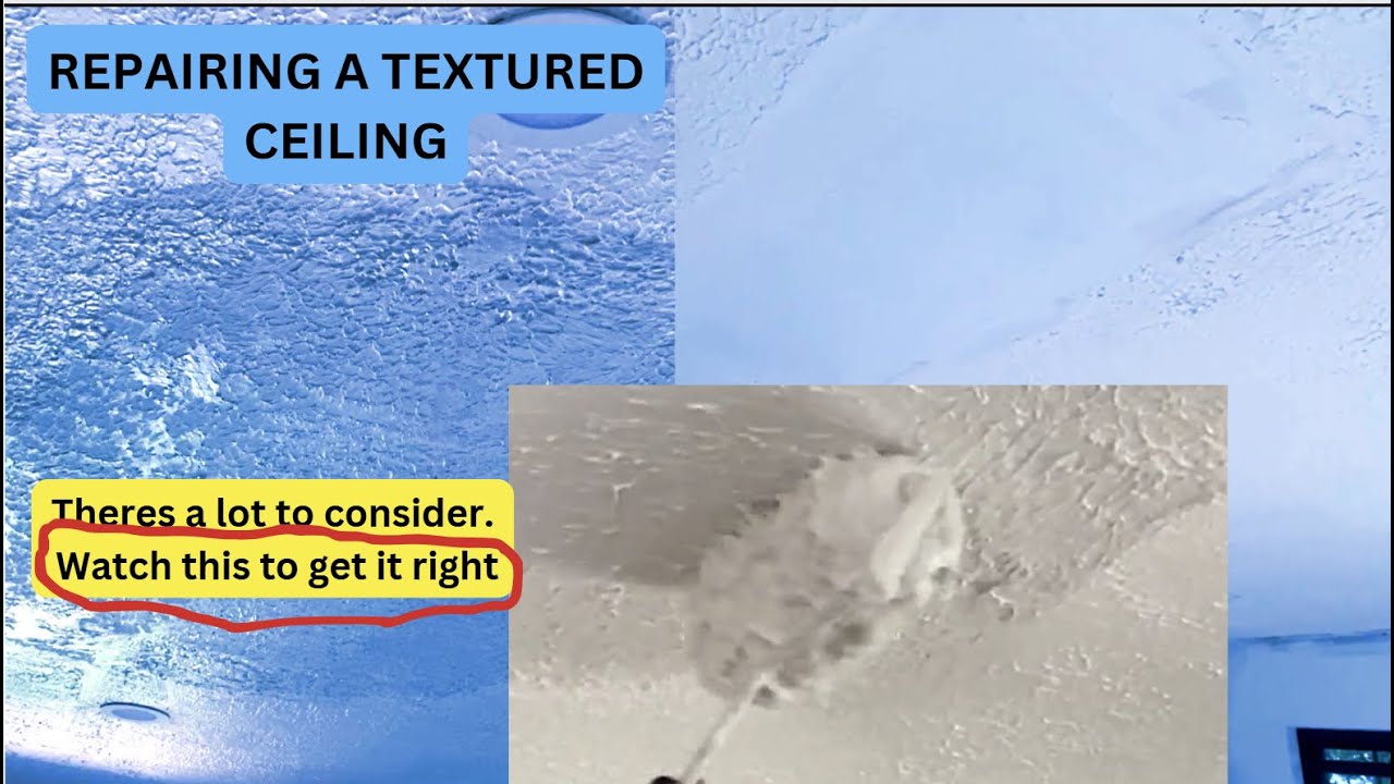 REPAIRING A TEXTURED CEILING - YouTube