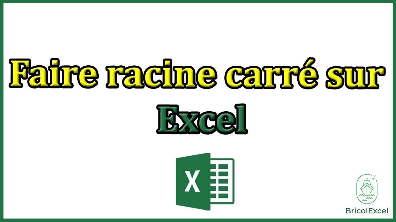 Comment faire racine carré sur excel - YouTube