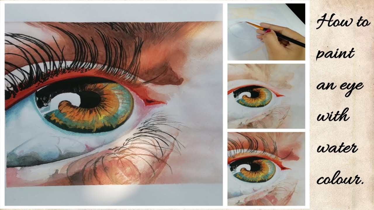 Eye painting with watercolour | How to Paint an Eye - YouTube