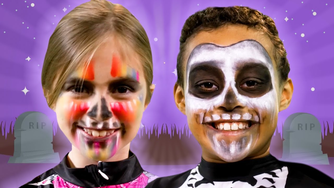 Skeleton Face Paint | Easy Halloween Face Paint for Kids | We Love Face ...