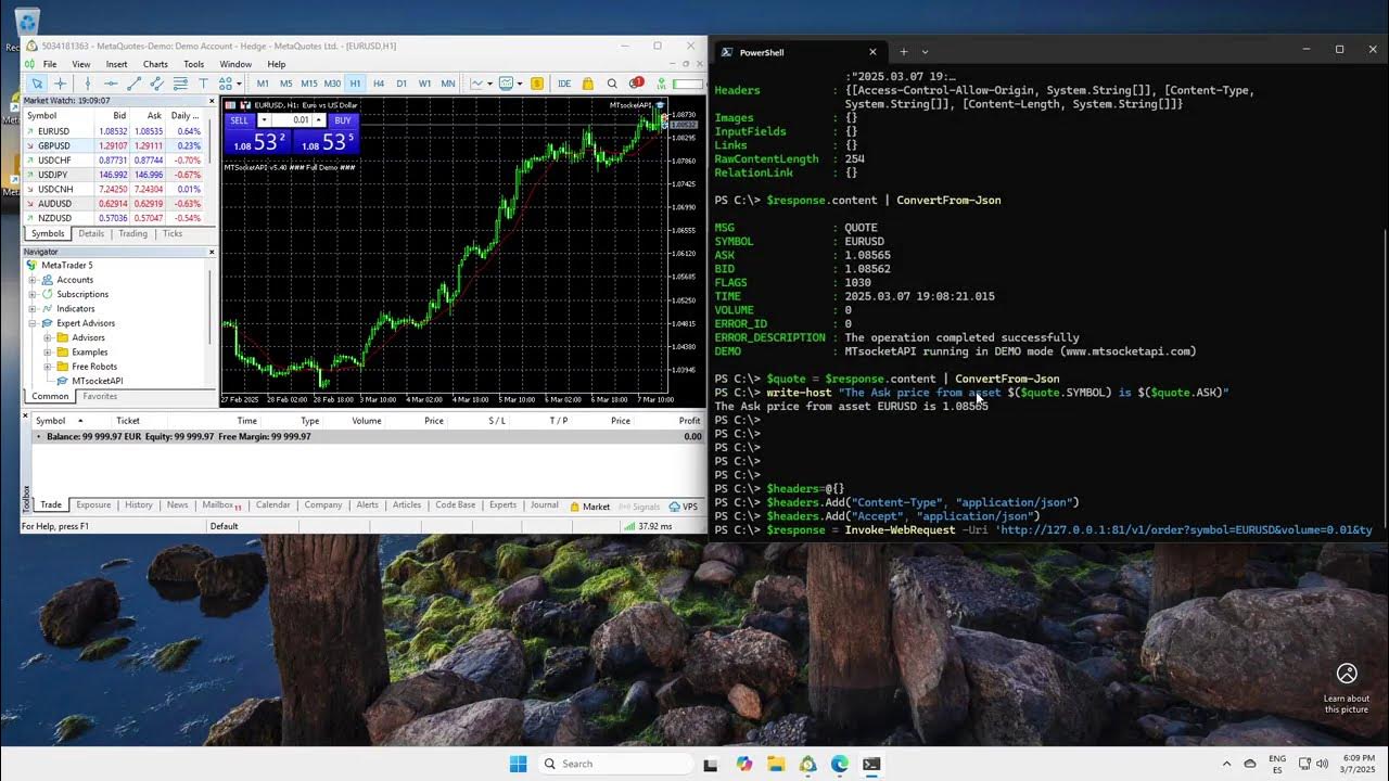 MTsocketAPI - Basic Usage using RestAPI - YouTube