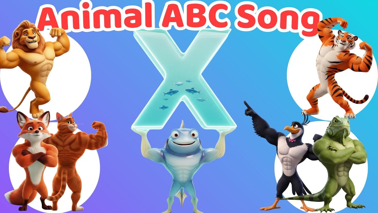 🐾 Animal ABC Song | A-Z Athletes Lifting Letters 💪 Fun Sounds ...