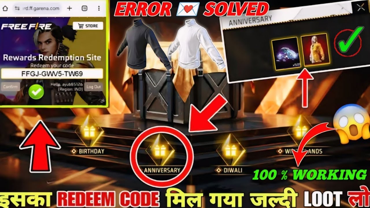 NEW PRIME GIFT REDEEM CODE | FREE FIRE REDEEM CODE | FF NEW EVENT ...