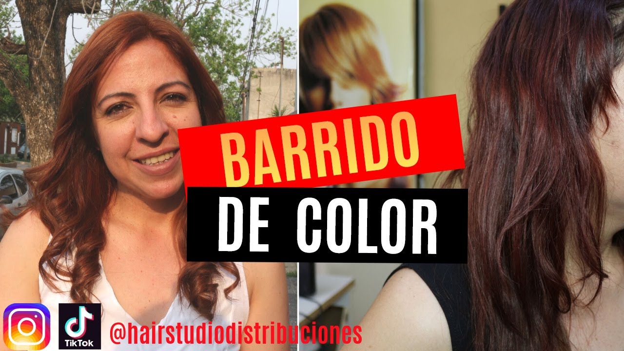 Barrido de Color de un rojo oscuro a un color cobre. #tintes # ...