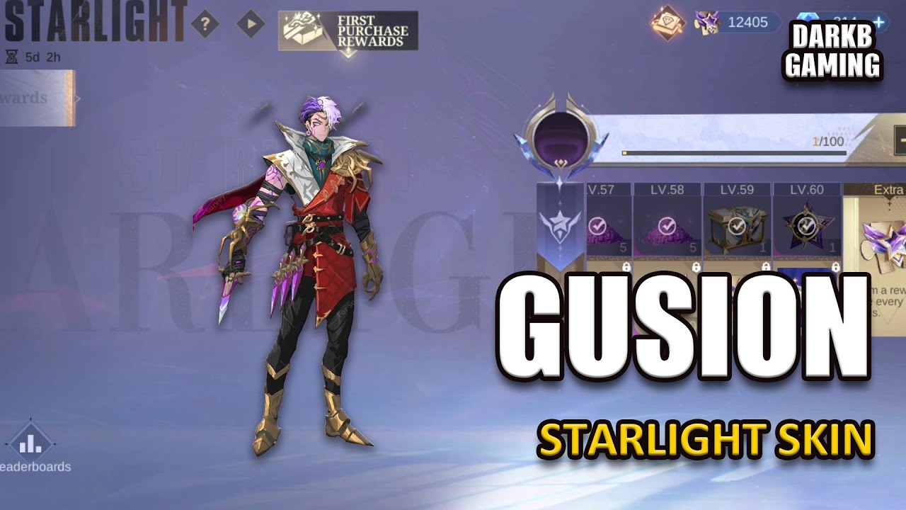 June 2024 Starlight Skin | Gusion Starlight Skin | Mobile Legends - YouTube