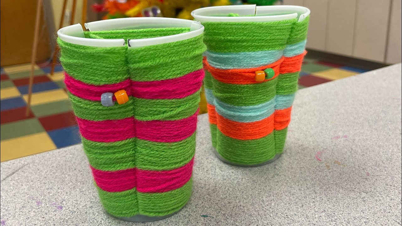 Yarn Cup Weaving Part 1 🧶🧶 - YouTube