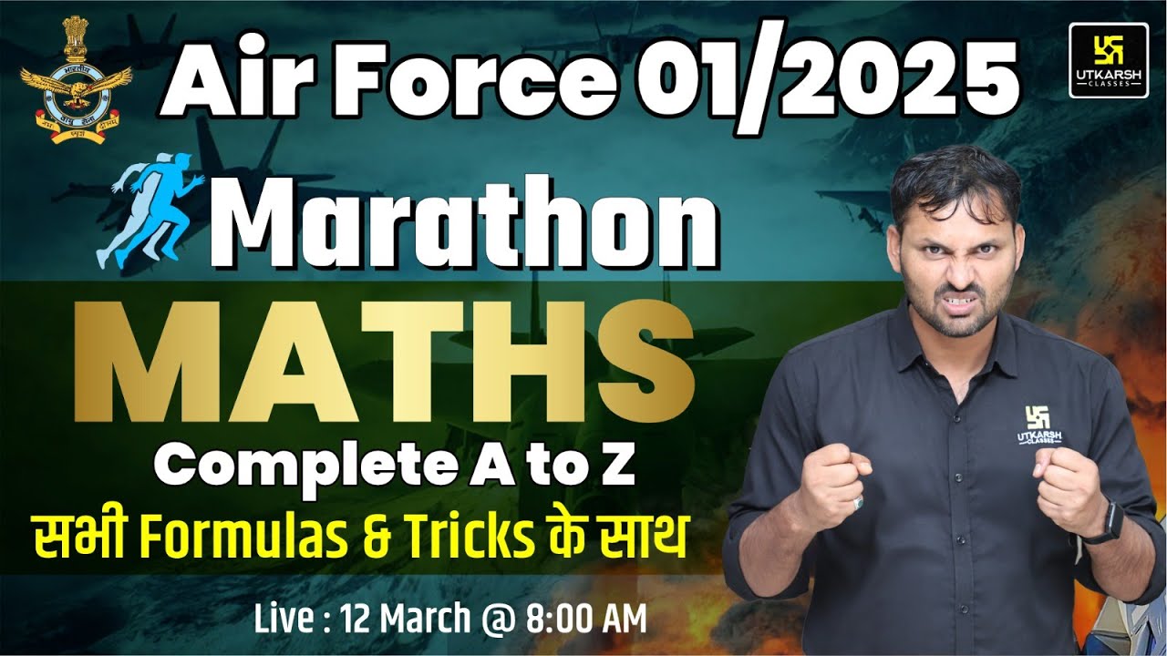 Air Force Maths Marathon | Air Force 2025 Complete Math with Concepts ...