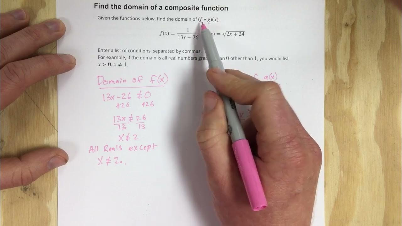 Find the domain of a composite function - YouTube
