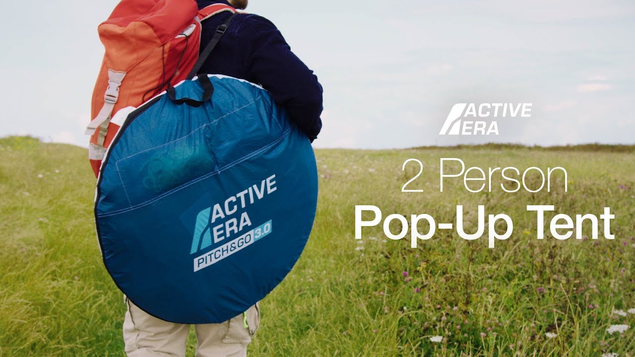 Active Era Large 2 Person Pop-Up Tent - 2 Layer Waterproof & 100% Storm ...