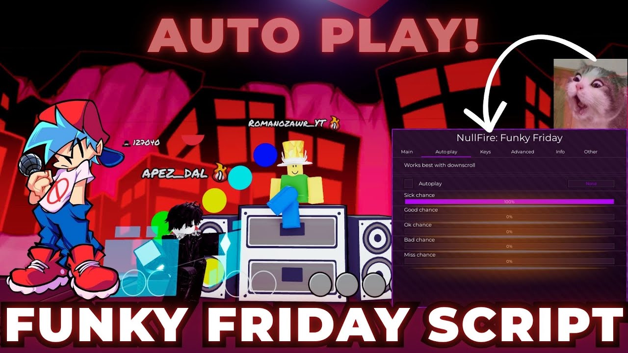 Auto play Funky Friday Script - ROBLOX EXPLOITING - YouTube