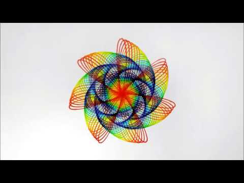 Easy Spirograph - Rainbow 2 ( design n6 ) - YouTube