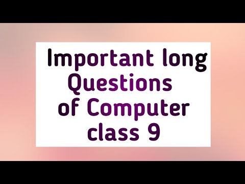 9th Class Computer Important Long Questions 2022 (Chapter 1-3) part 1 ...