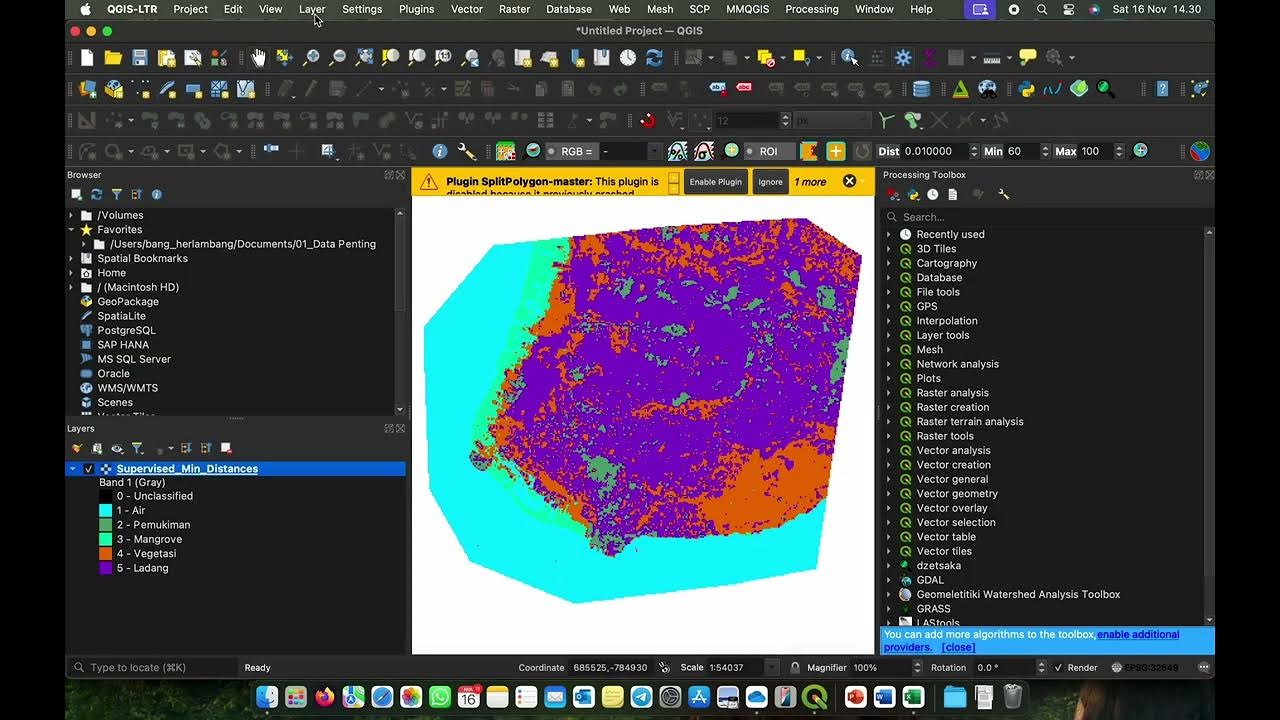 Uji Akurasi Hasil Survey Lapangan dan Hasil Supervised Classification dengan Plugin SCP di QGIS ...