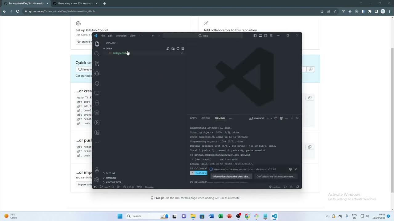 Tutorial membuat akun github dan mengaitkan ke pc kita - YouTube