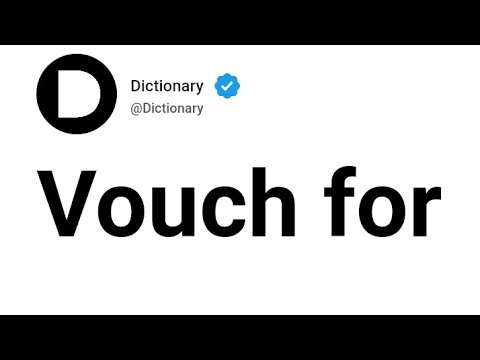 Vouch for Meaning In English - YouTube