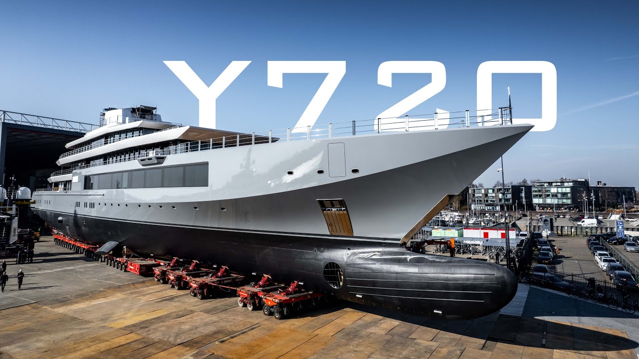 109m Oceanco superyacht Y720 - Launched!! - YouTube