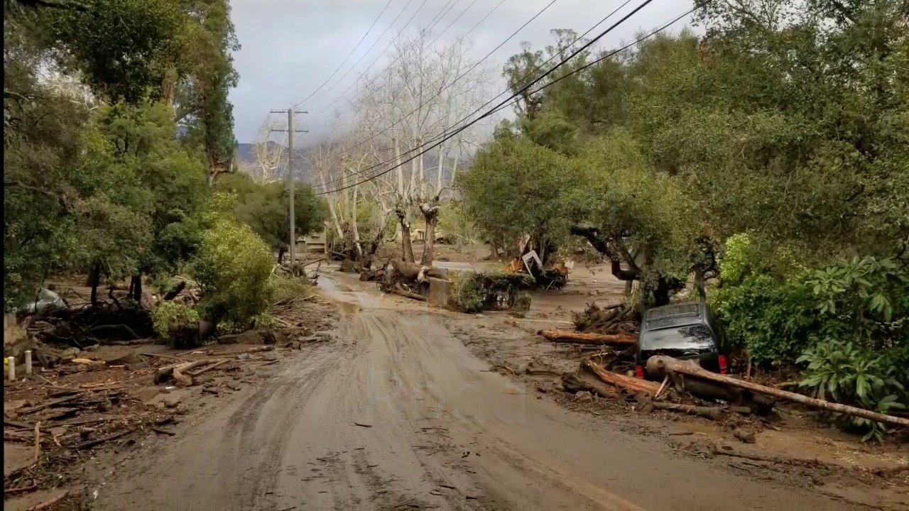 Montecito Mudslide Damage East Valley Road Santa Barbara Flood Before ...