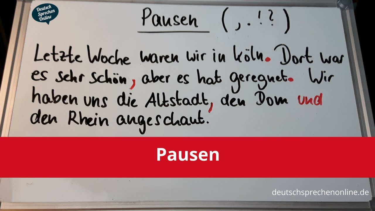 Deutsch: Pausen - YouTube