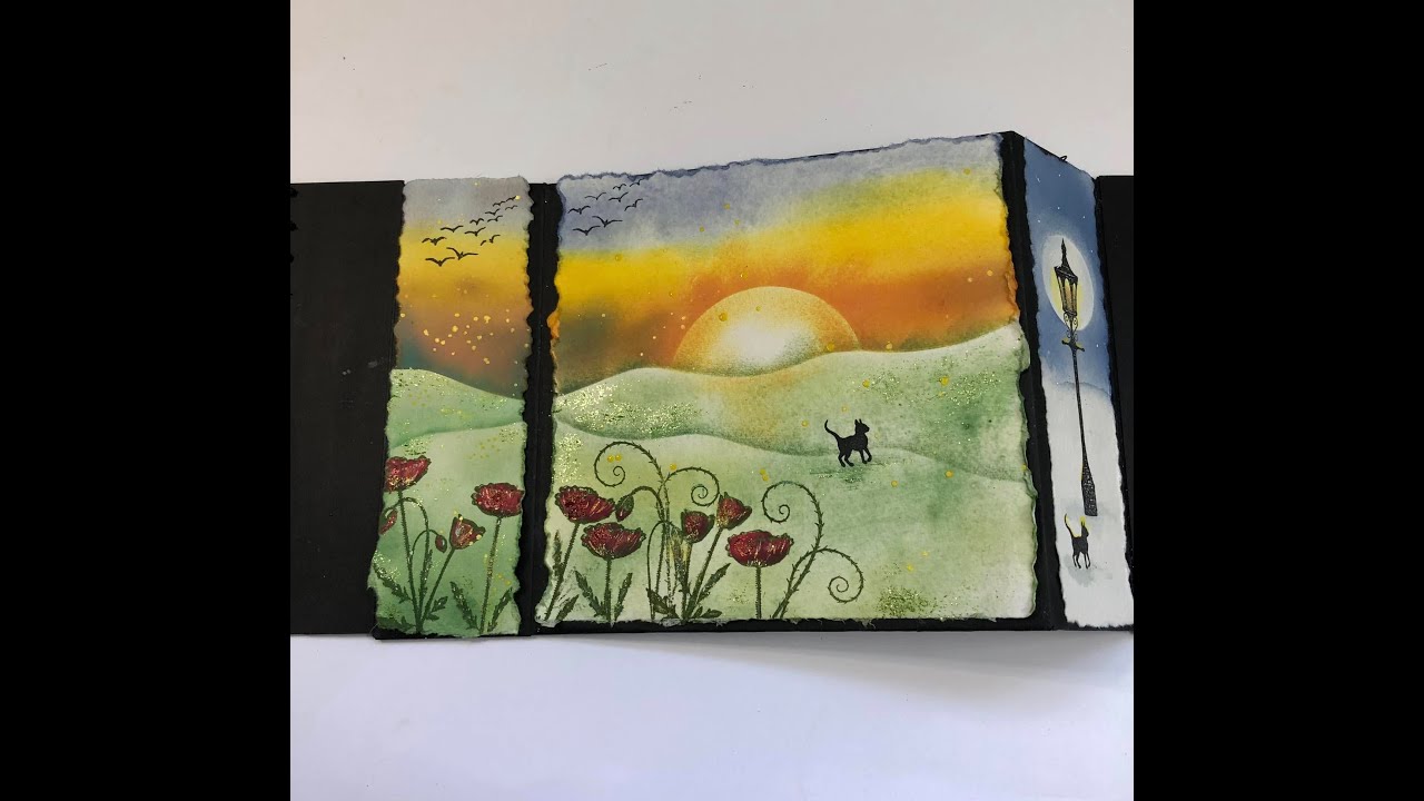 Journal building Part 5 - Back cover and spine artwork. - YouTube