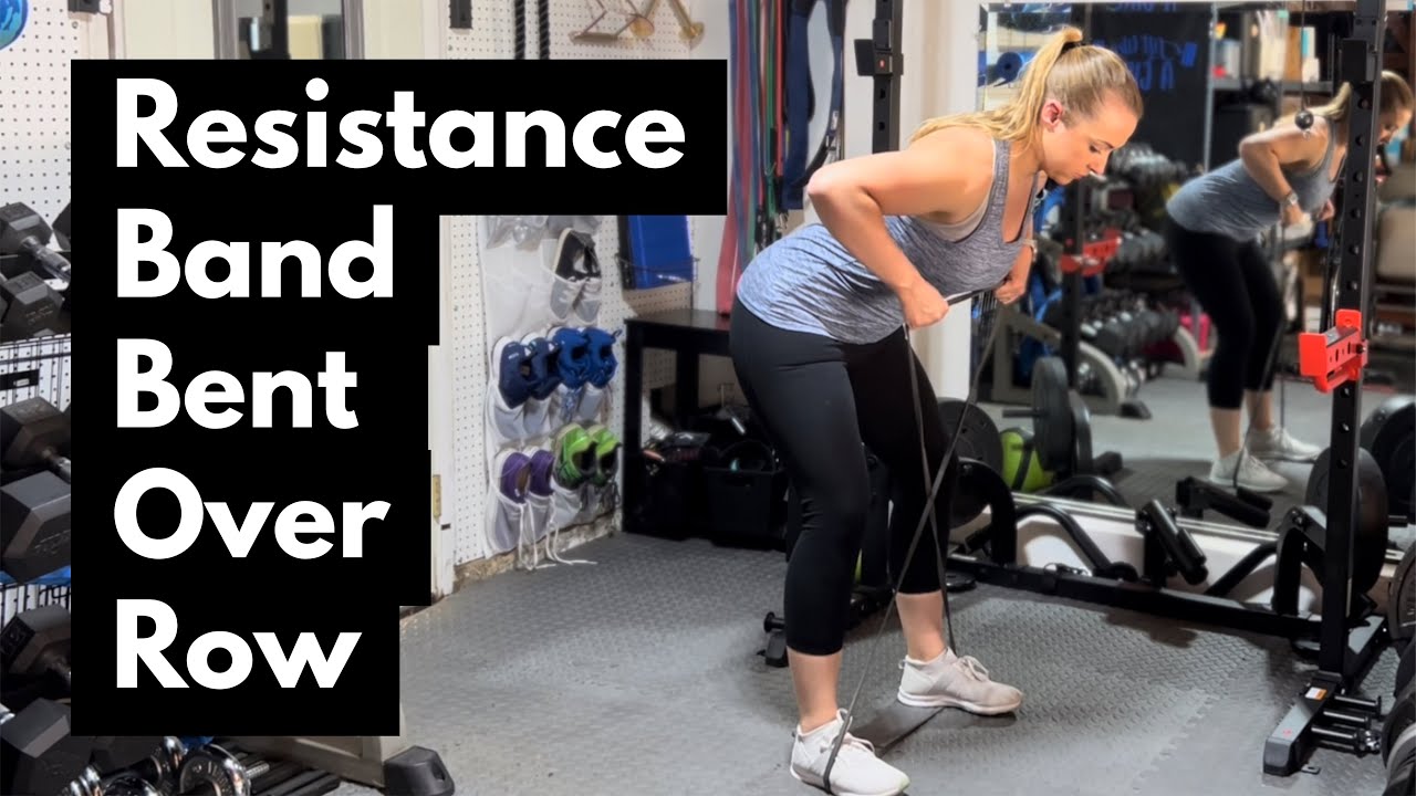 Resistance Band Bent Over Row - YouTube