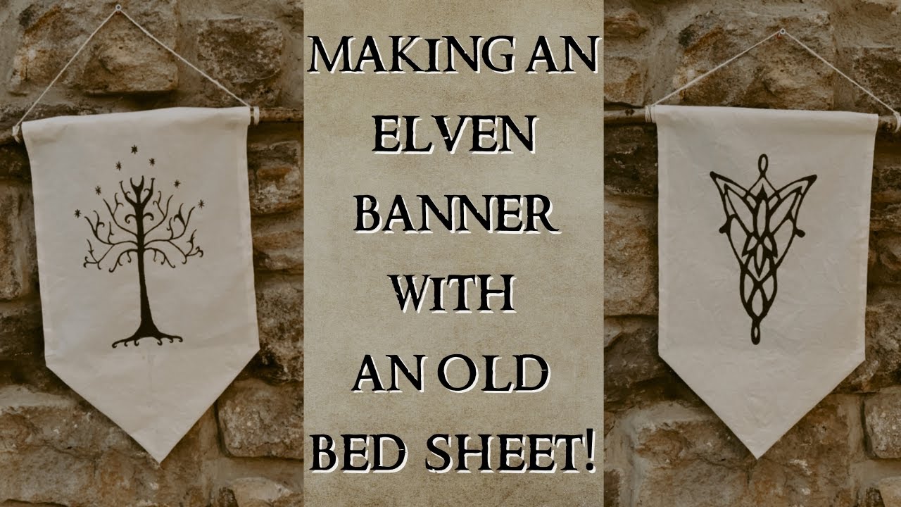 How to Make a Middle Earth Banner With an Old Bedsheet! 🧝‍♀️🌿 - YouTube