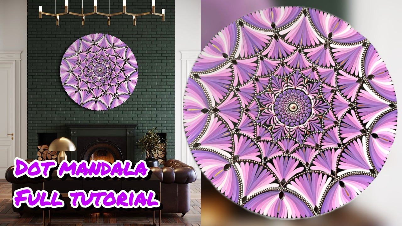Beautiful Dot Mandala Art step by step for BEGINNERS - YouTube