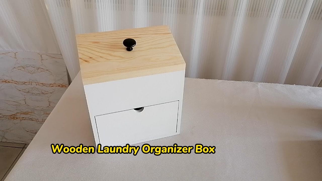 Cute wooden laundry storage box! 🥰🥰🥰 - YouTube