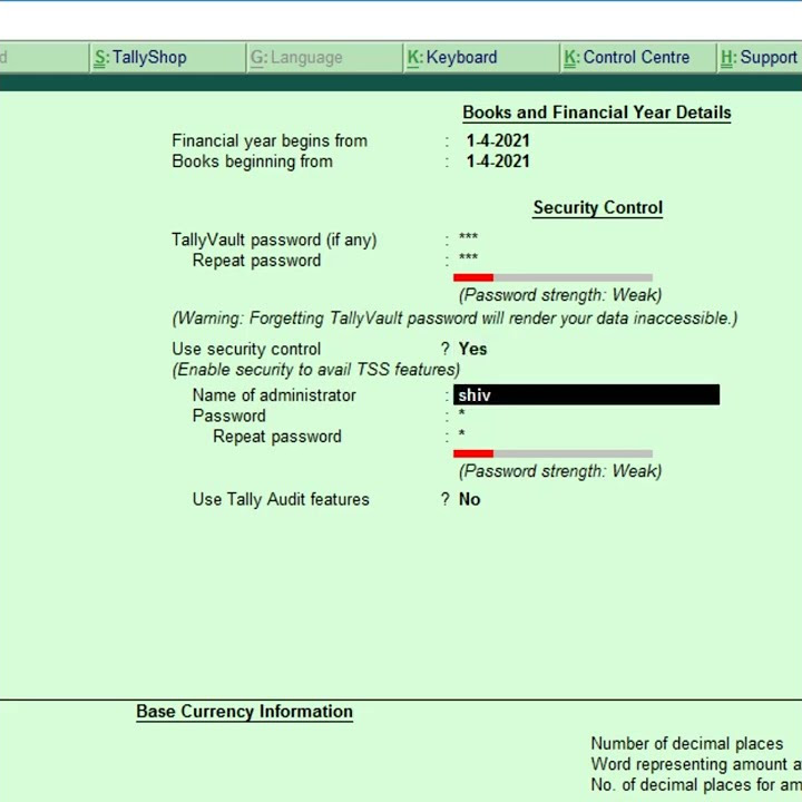 13-How to use Tally Vault password in tally || #shorts || Tally Tutorial - YouTube