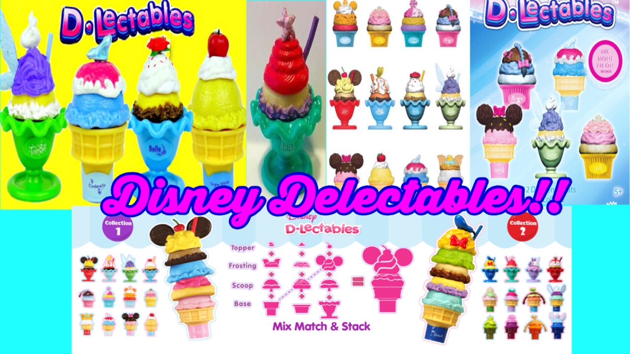 Disney Delectables SURPRISE Icecream Toy unboxing! MIX MATCH & STACK ...