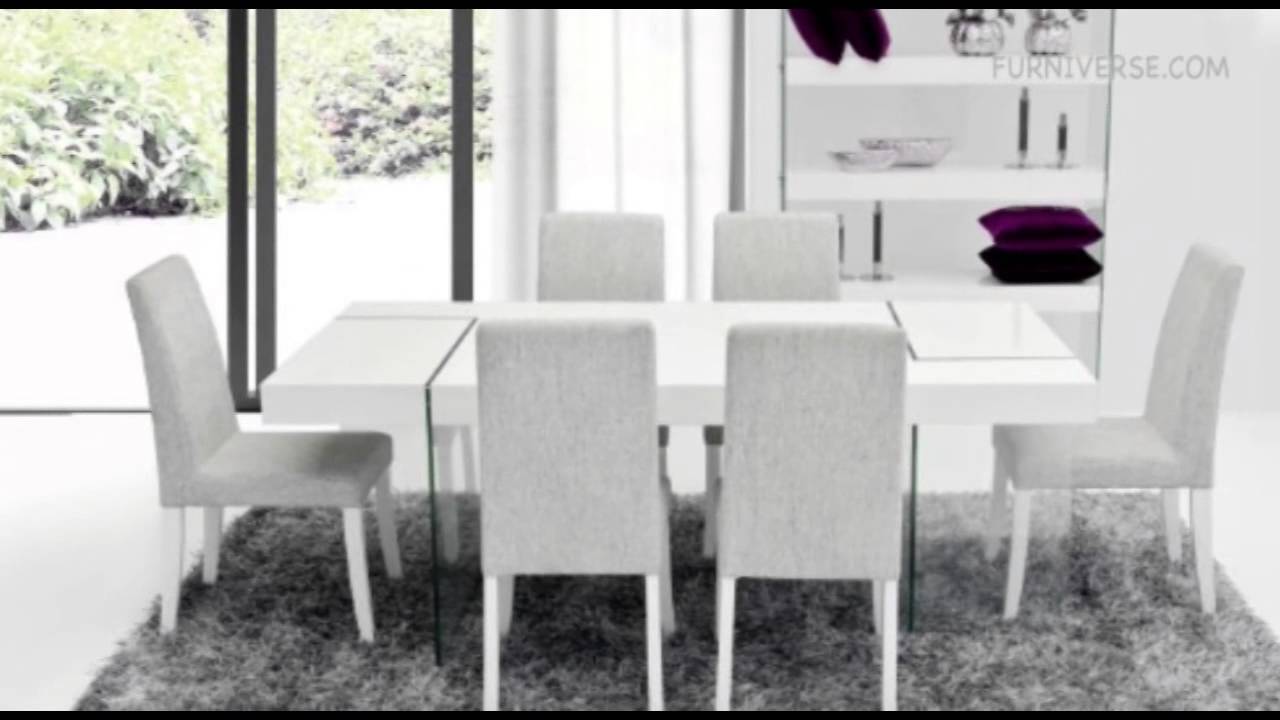 Aura Contemporary White Floating Dining Table - YouTube