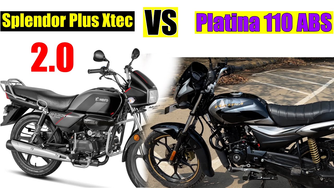 New Hero Splendor Plus Xtec 2 0 Vs Bajaj Platina Abs Full Detailed ...