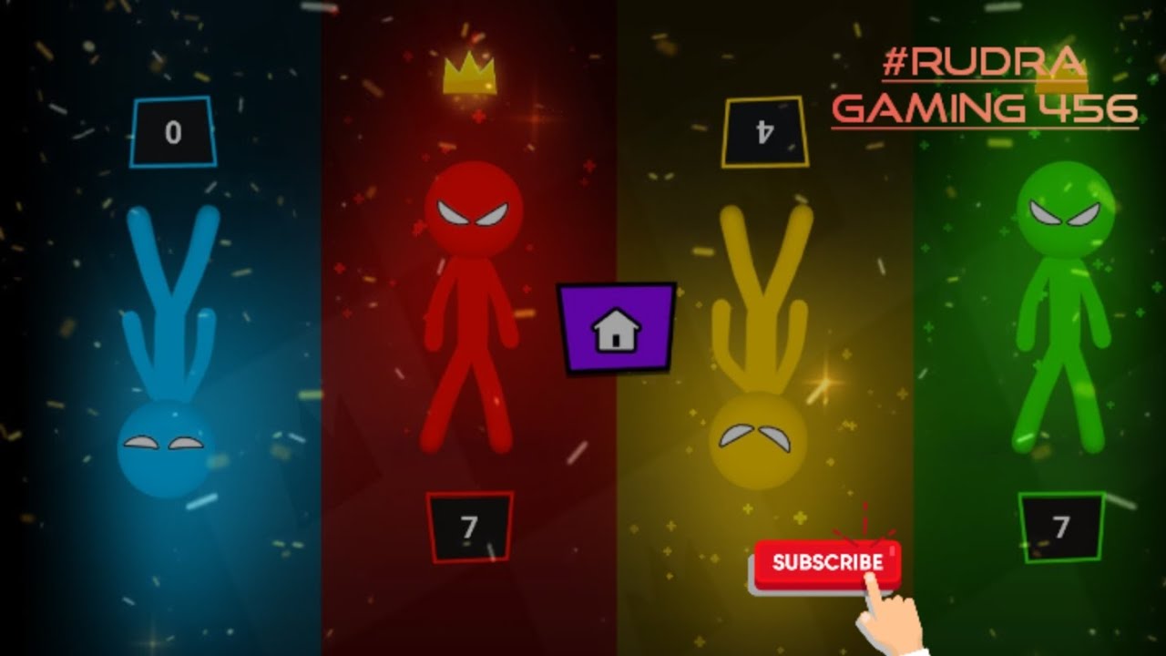 4 players game stickman Party #gaming #viral #Rudragamer456 🤗 - YouTube