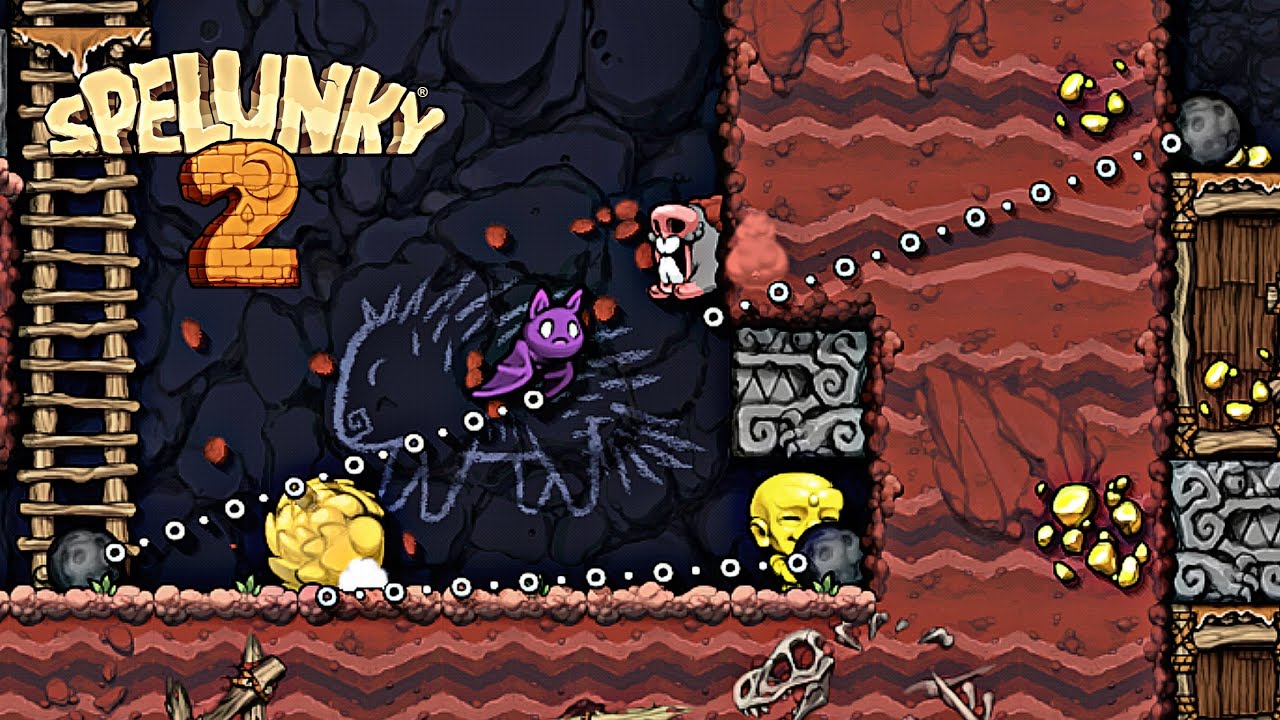 Spelunky 2 But Every Enemy Has A Ball And Chain - YouTube