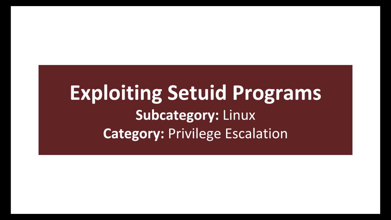 73 Exploiting Setuid Programs - YouTube