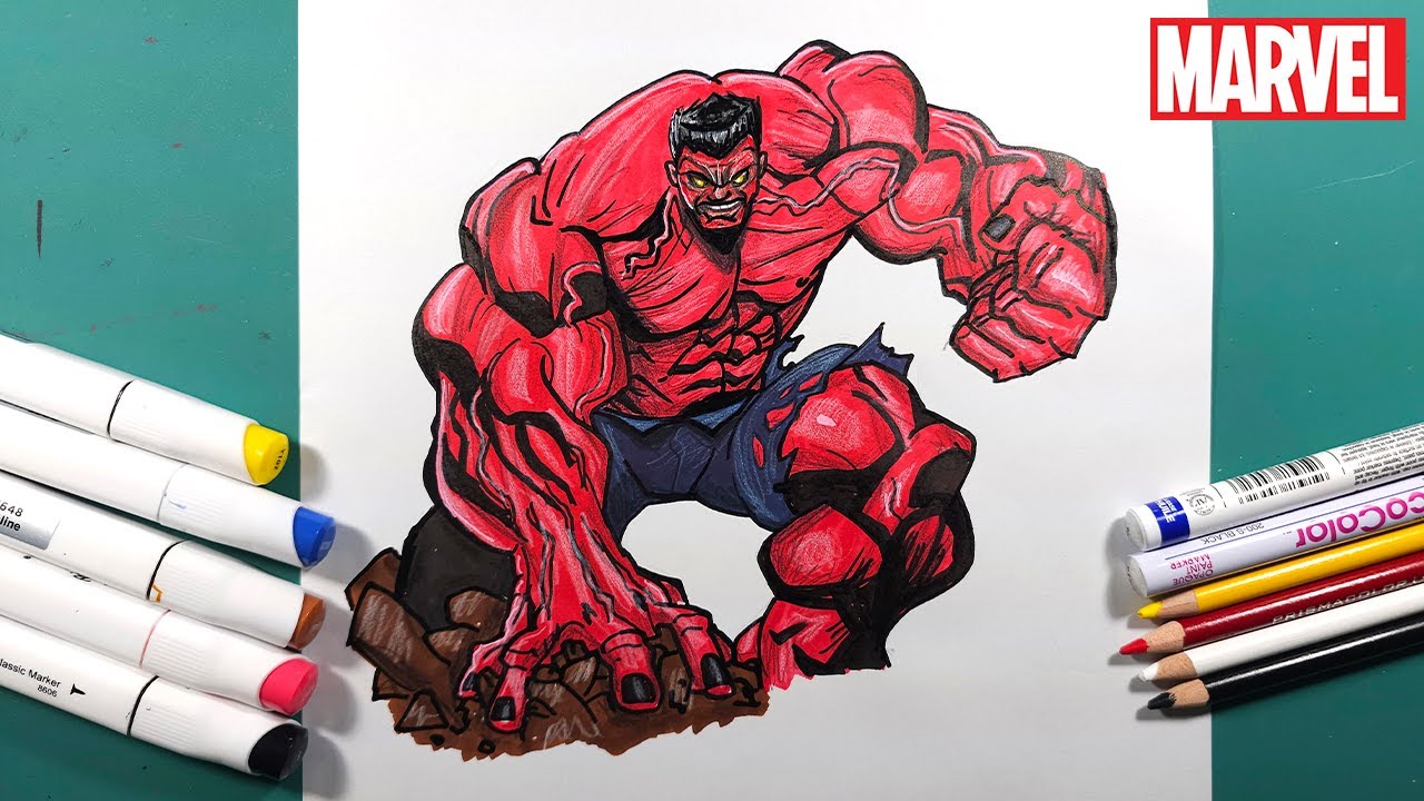 How to Draw RED HULK: Brave New World - YouTube