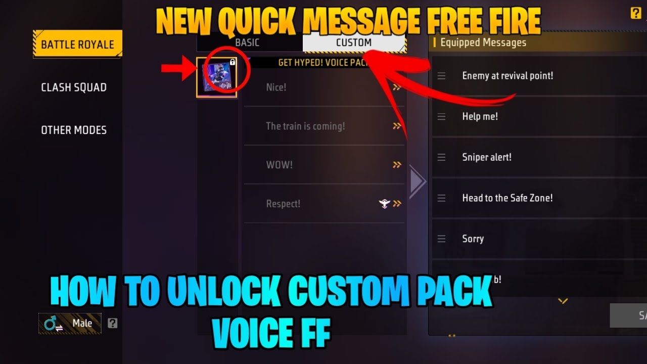 New Settings FF Quick Message New Settings| Custom Pack| how to unlock ...