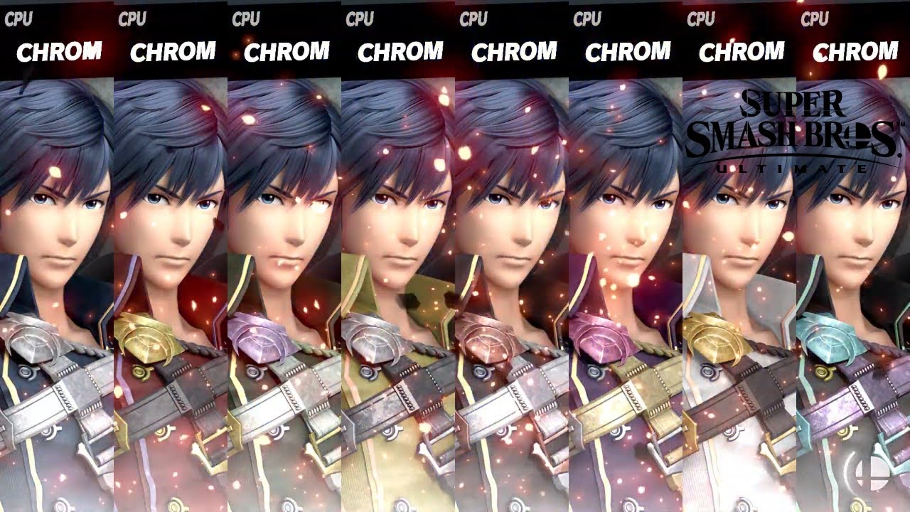 Super Smash Bros Ultimate All Chrom Costume Gameplay - YouTube