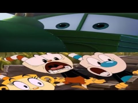 Pramath is about to crash into Chalice, Cuphead & Mugman (Fixed)