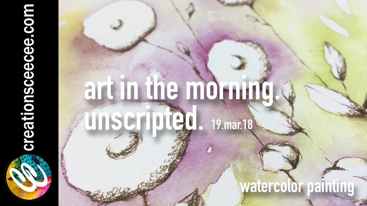 intuitive and negative watercolor painting - YouTube