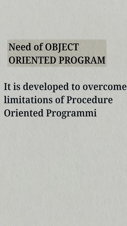 Object Oriented Program in 100 sec - YouTube