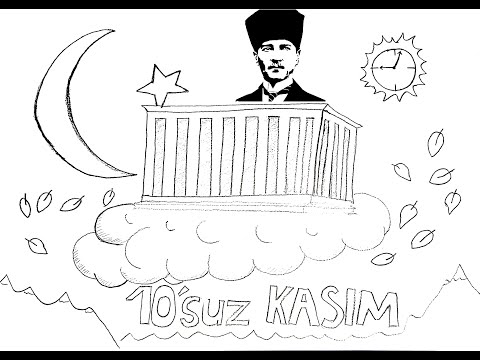 10 Kasım Atatürk’ü Anma Günü Çizimi 🎨– Kolay ve Anlamlı Poster Çalışması | Çizercan❤️