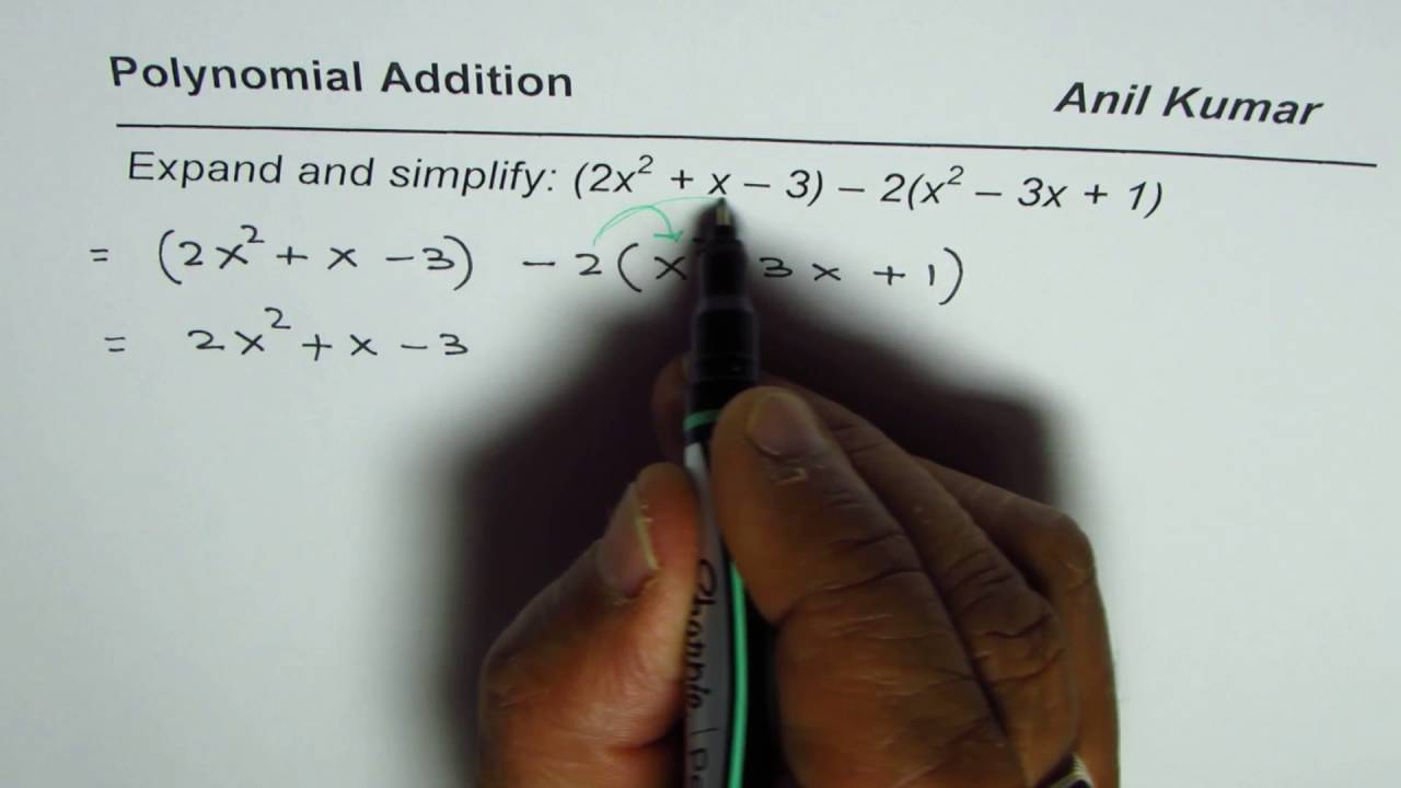 How to subtract trinomials - YouTube