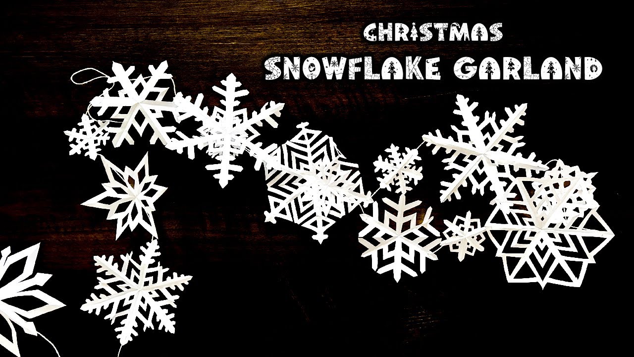 Paper Snowflake Garland for Christmas - YouTube