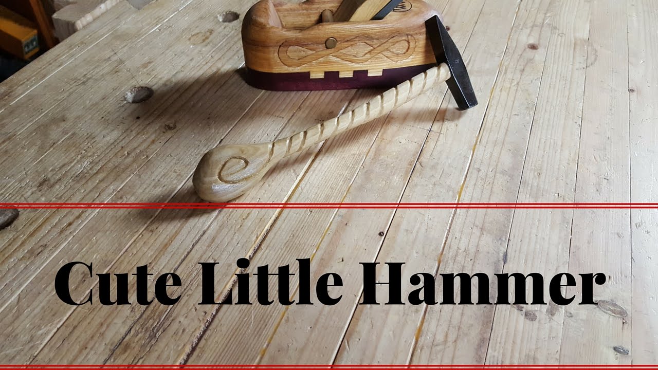 Making a Cute Little Hammer For Adjusting Wooden Planes - YouTube