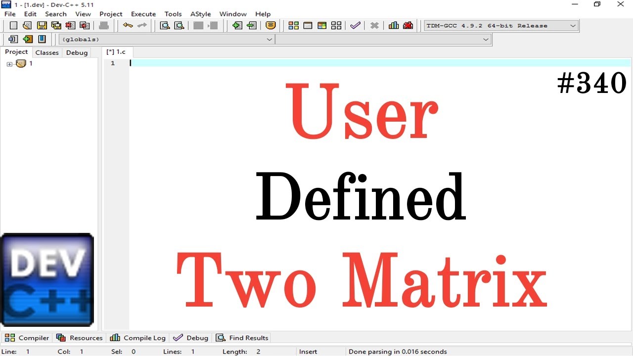 Two user defined Matrix in single program in C Language || Simple ...
