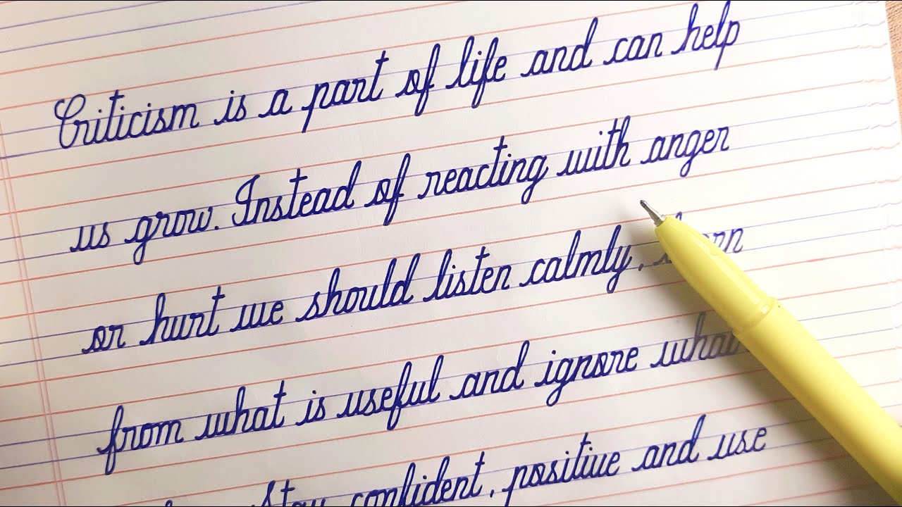 Cursive writing | Satisfying Neat Handwriting | English writing - YouTube