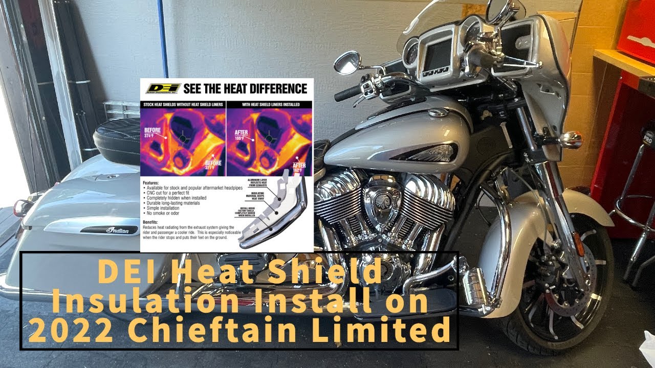 DEI Heat Shield Insulation Install - 2022 Indian Chieftain Limited ...