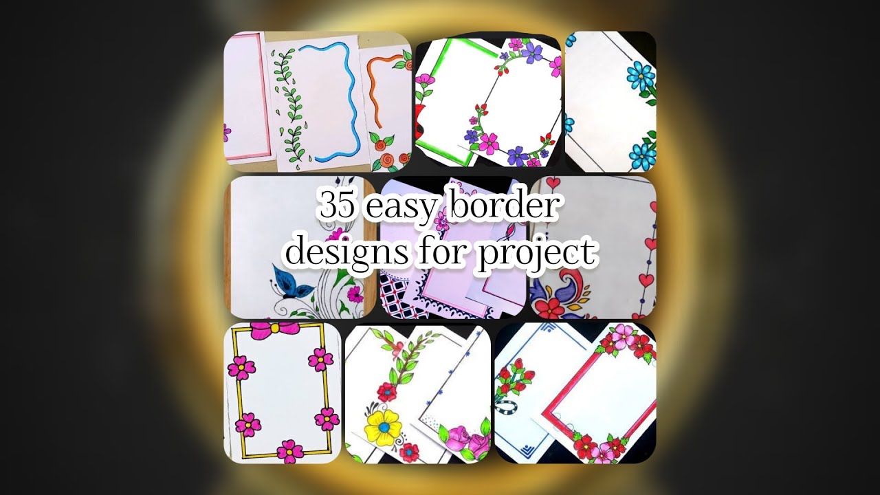 35 easy border design for project|| The Design Creations ️( Part 1 ...